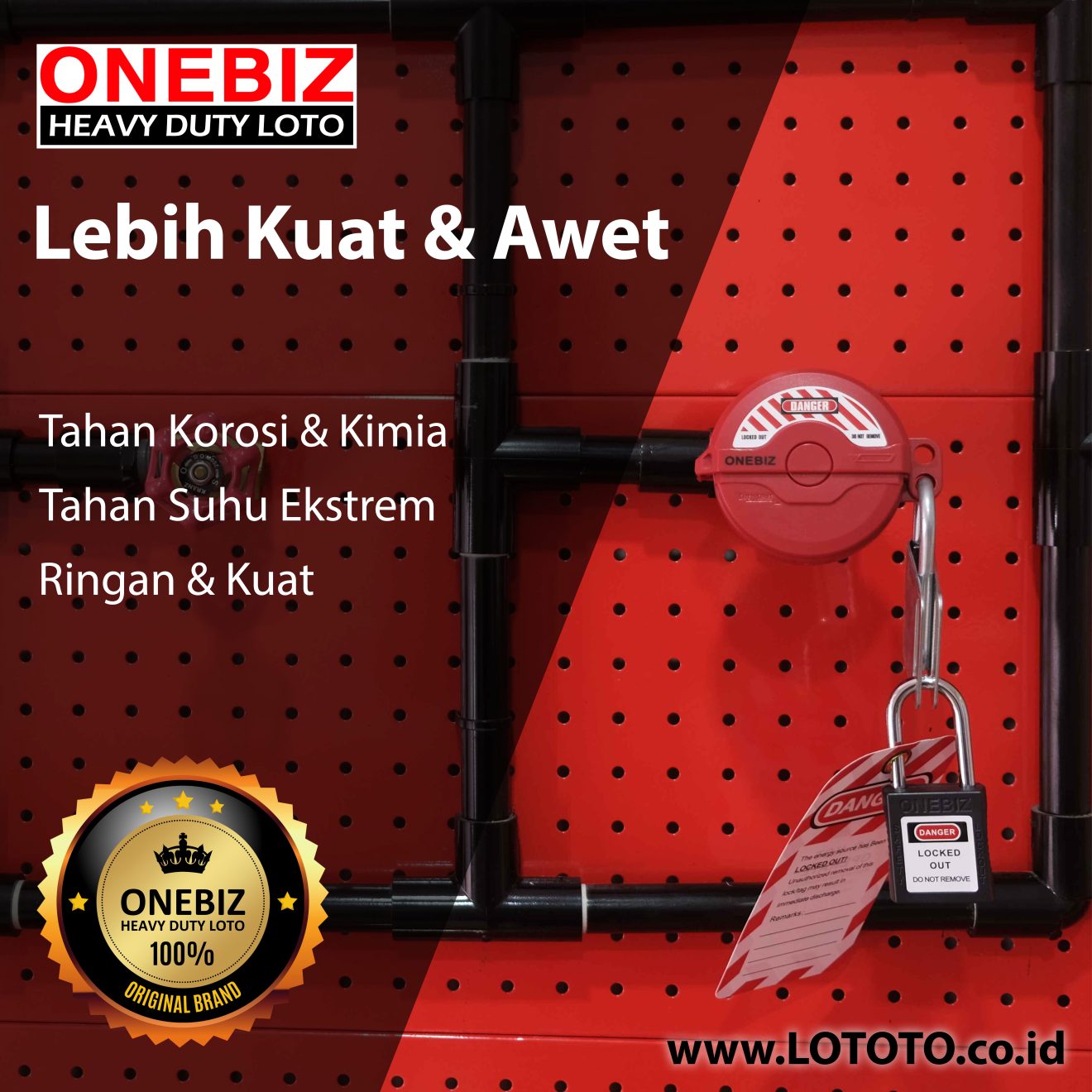 Jual ONEBIZ Rotating Gate Valve Lockout 1” - 2.5”