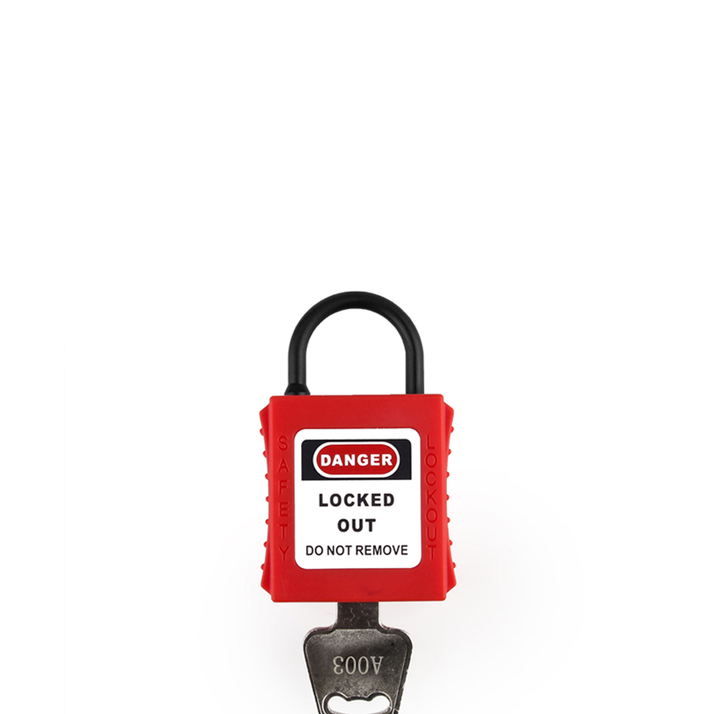 Jual ONEBIZ Thin Short Nylon Shackle Safety Padlock Red OB