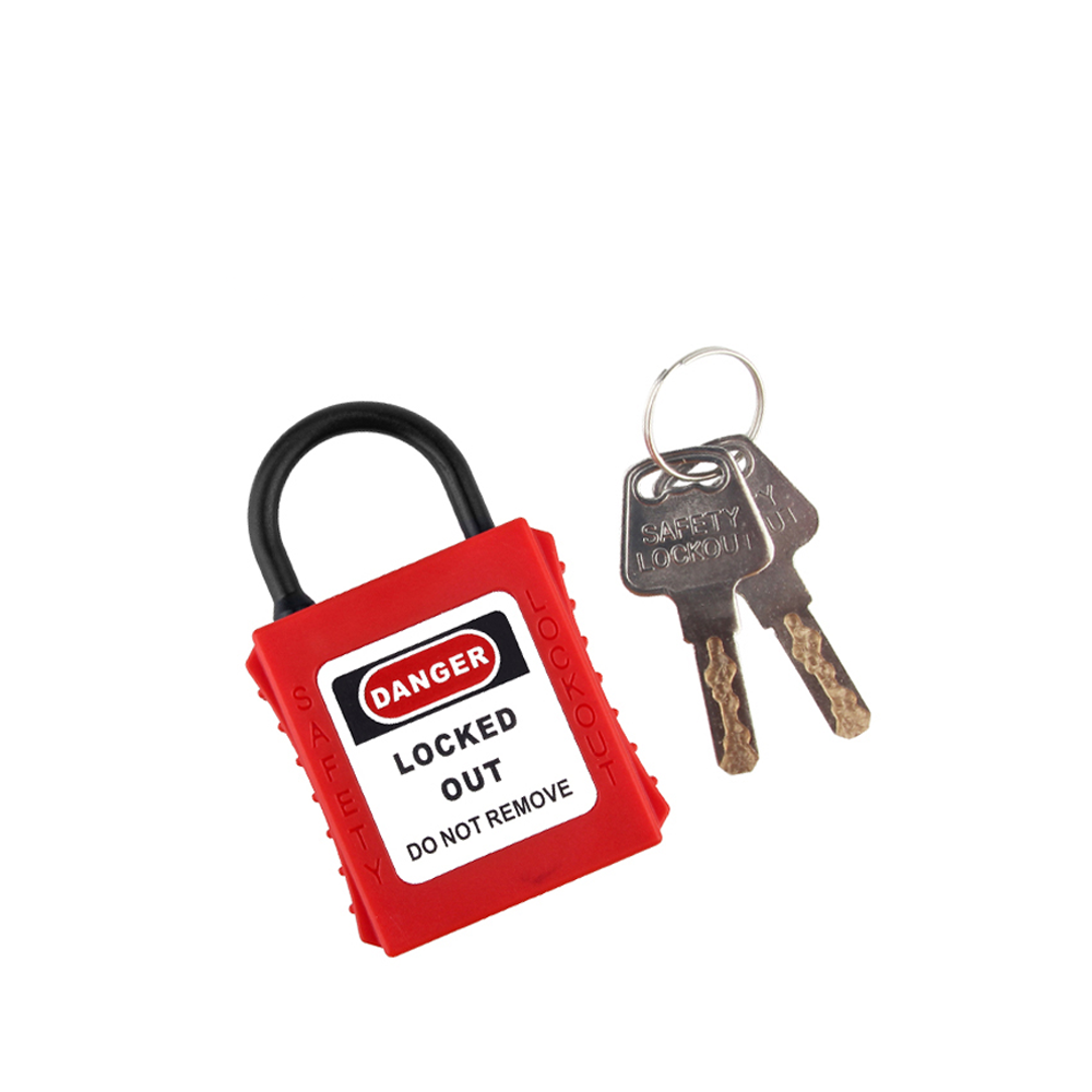 Jual ONEBIZ Thin Short Nylon Shackle Safety Padlock Red OB