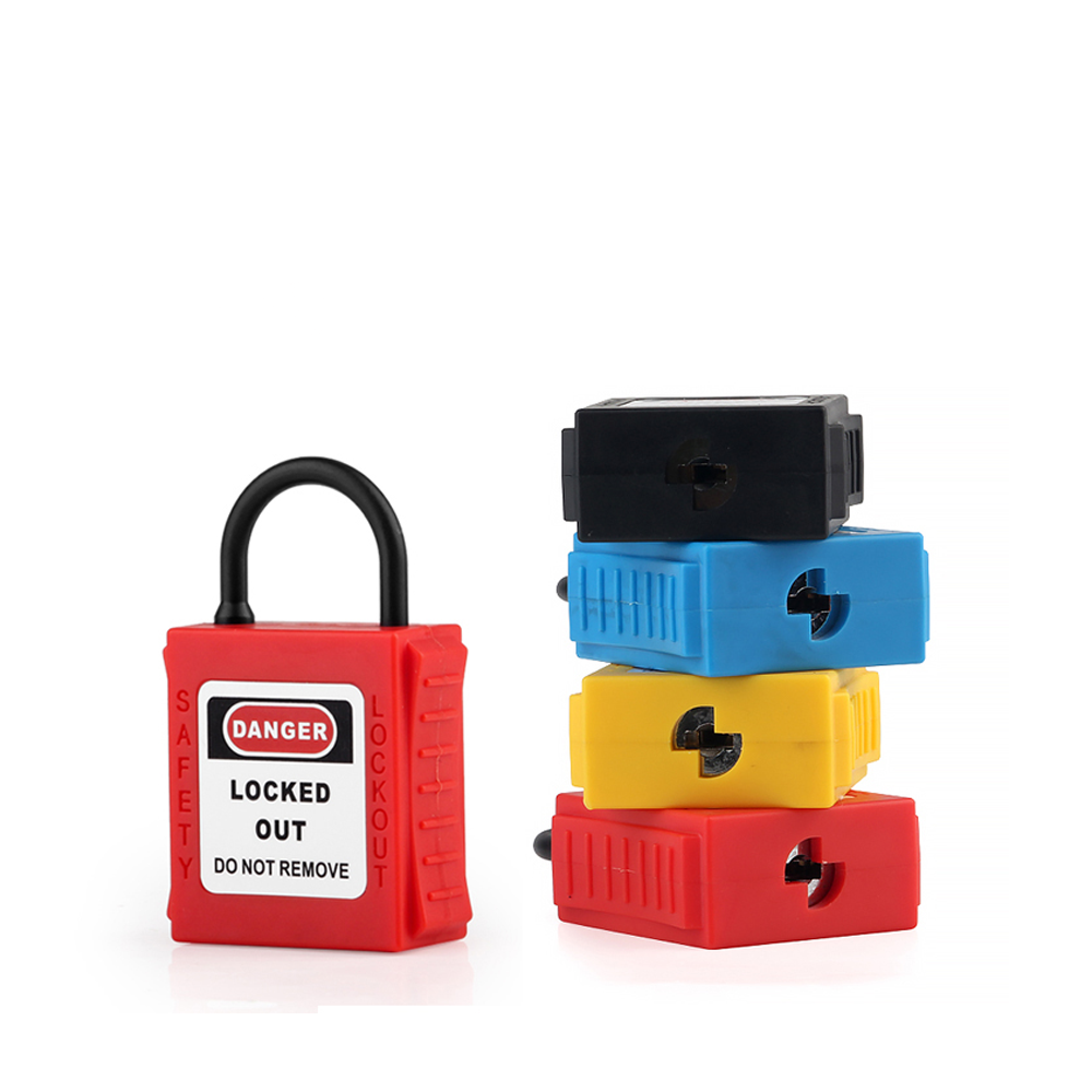 Jual ONEBIZ Thin Short Nylon Shackle Safety Padlock Red OB